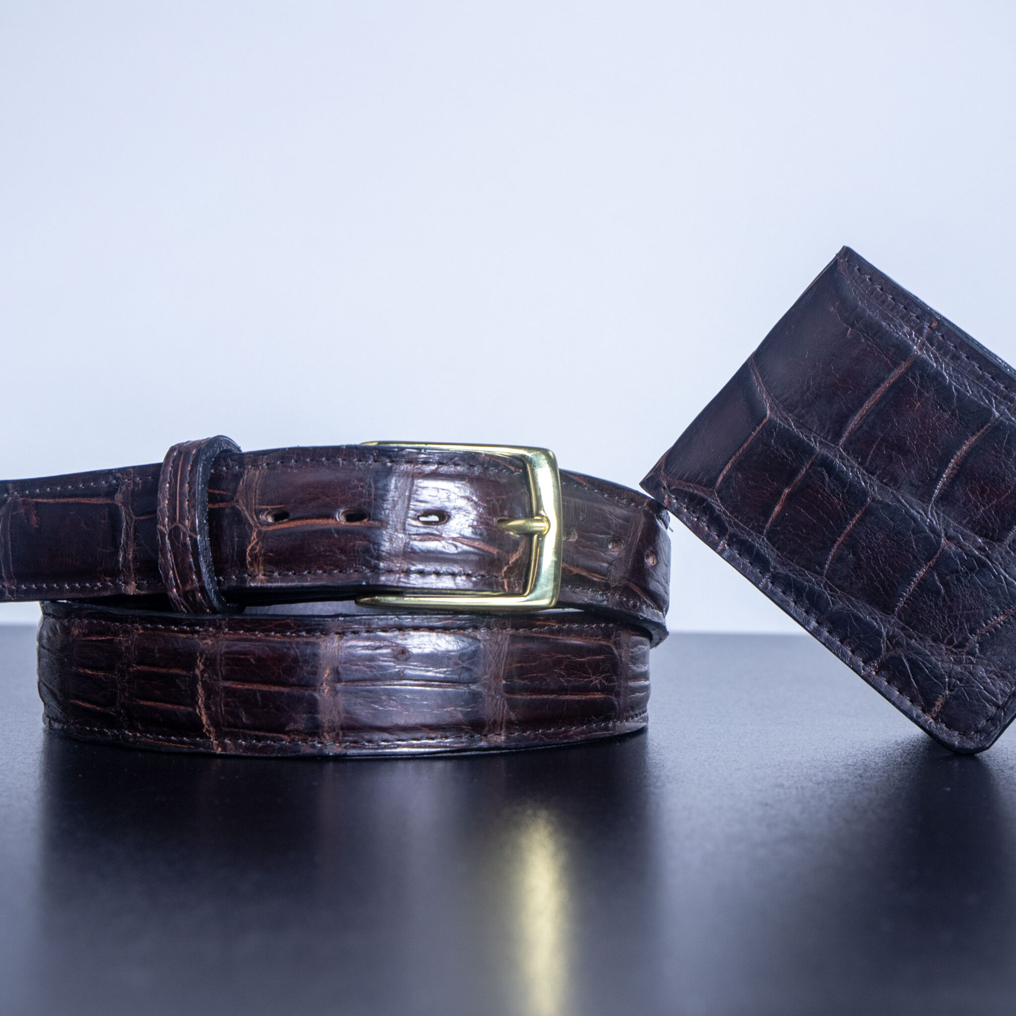 Sport Rust Alligator Bifold Wallet | Taza Leather